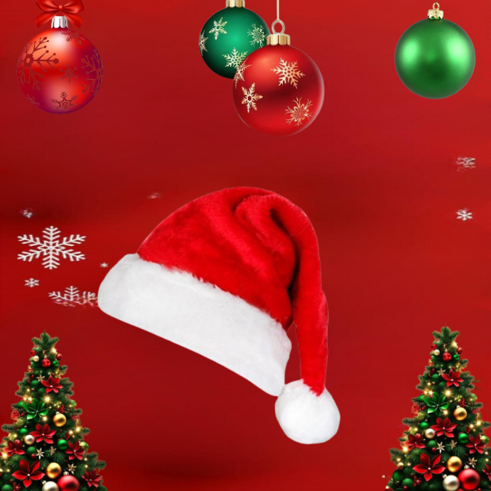 Merry Christmas Illustrative Red Instagram Post Template | PosterMyWall