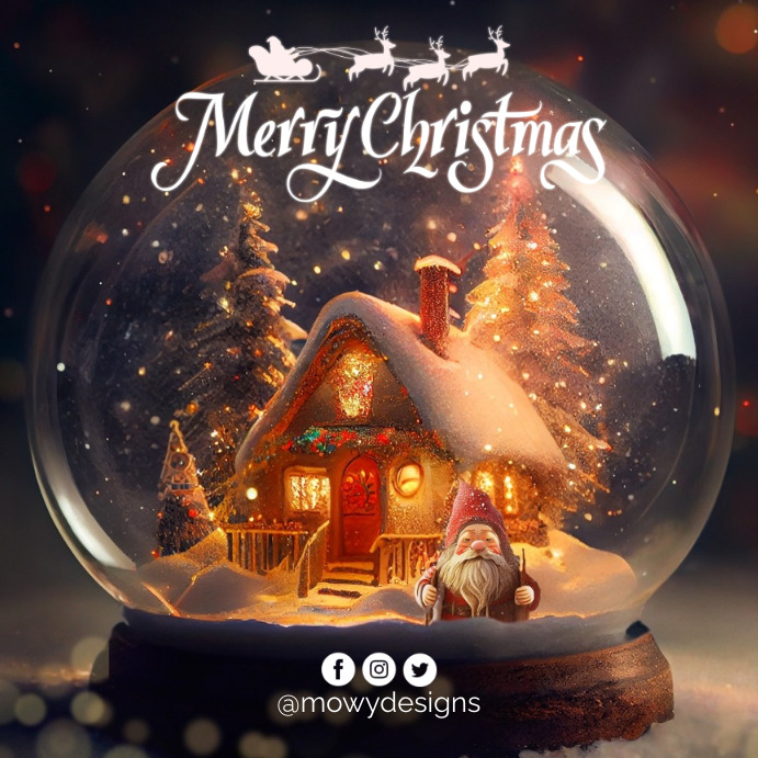 Merry Christmas Instagram Template | PosterMyWall