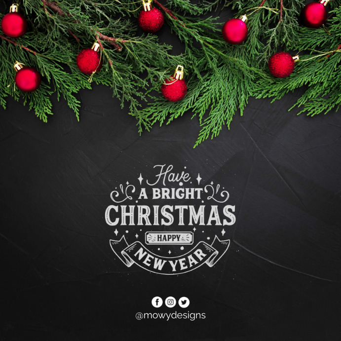 Merry Christmas Instagram Template | PosterMyWall