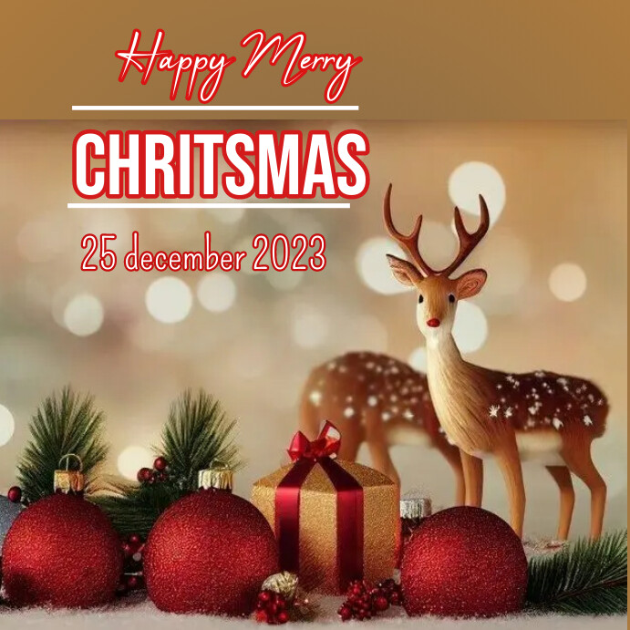 Merry christmas instagram post (3) Template | PosterMyWall