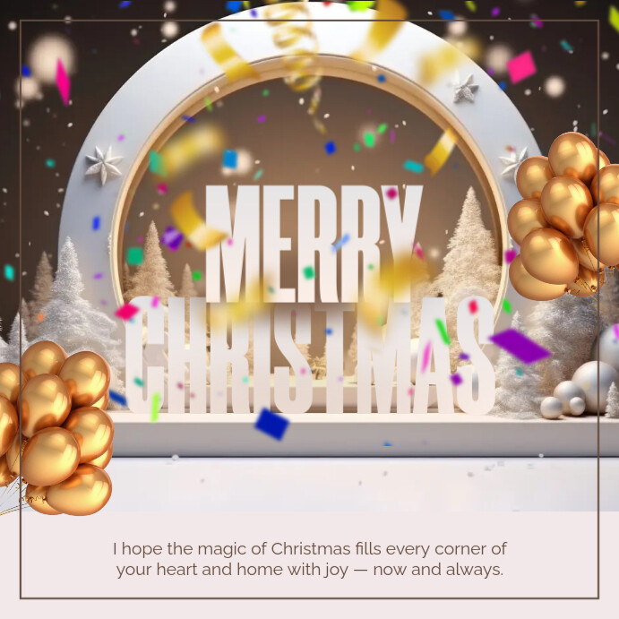 Merry Christmas Instagram Post Template | PosterMyWall