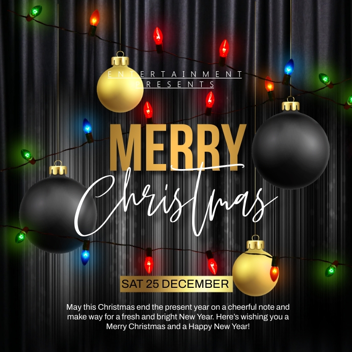 Merry christmas instagram post Template | PosterMyWall