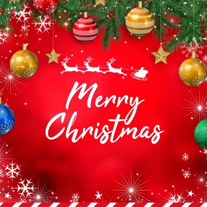 Merry Christmas Instagram Post Template | PosterMyWall