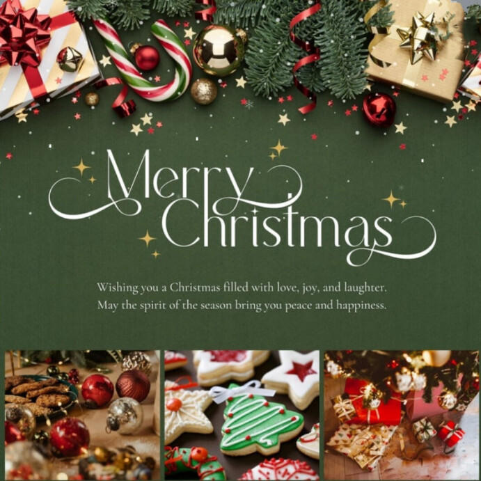 Merry Christmas Instagram post Template | PosterMyWall