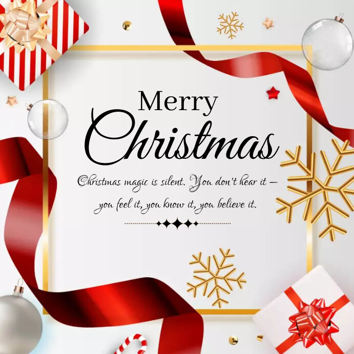 Merry Christmas Instagram Post Template | PosterMyWall