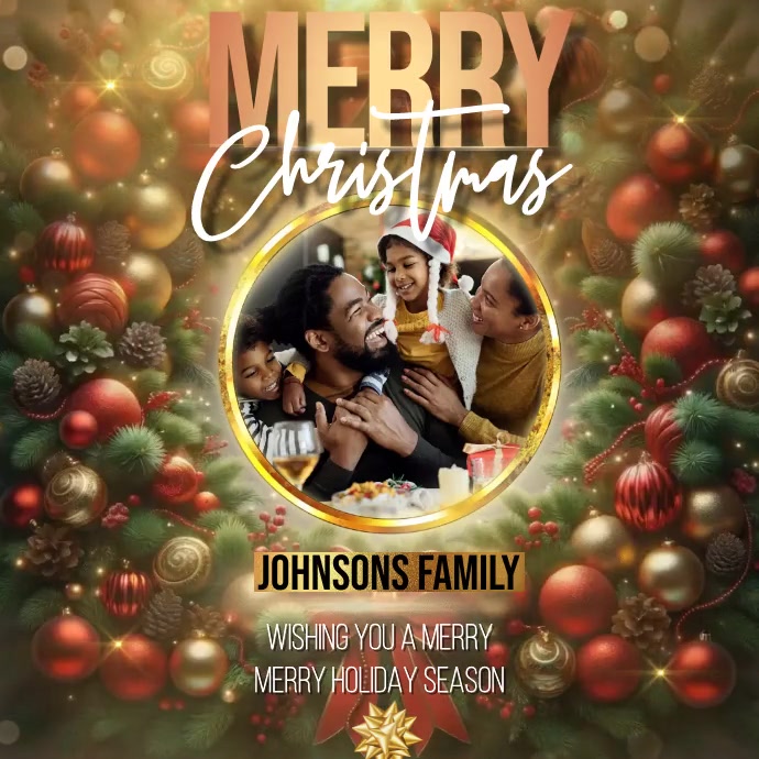 merry christmas instagram post Template | PosterMyWall