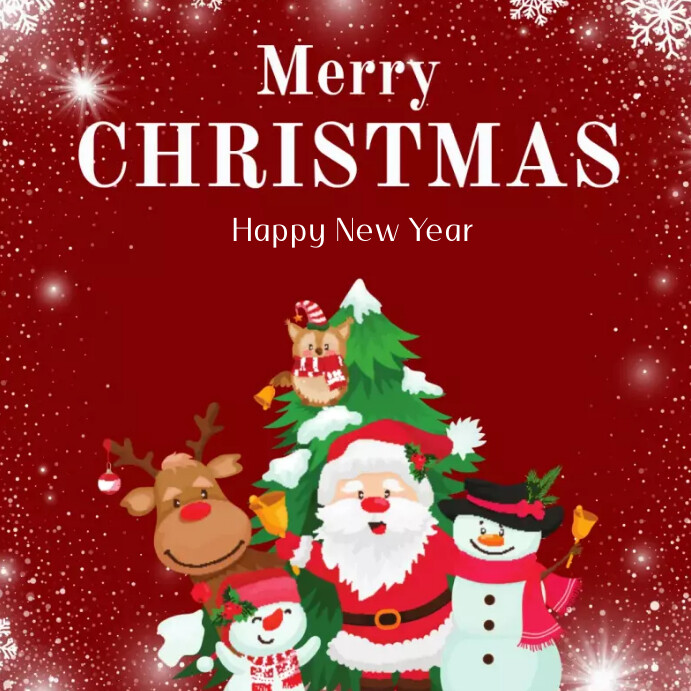 Merry Christmas Instagram post Template | PosterMyWall