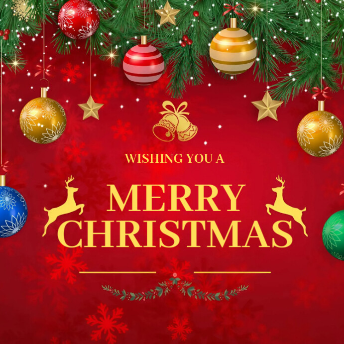 Merry Christmas Instagram Post Template | PosterMyWall