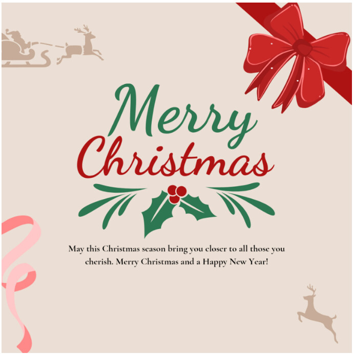 Modèle Merry Christmas Instagram post | PosterMyWall