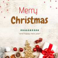 Merry Christmas Instagram Post Greeting Cards Template | PosterMyWall