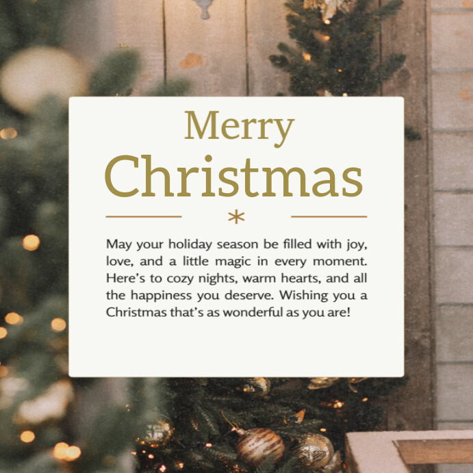Merry Christmas Instagram post online greeting cards Template | PosterMyWall
