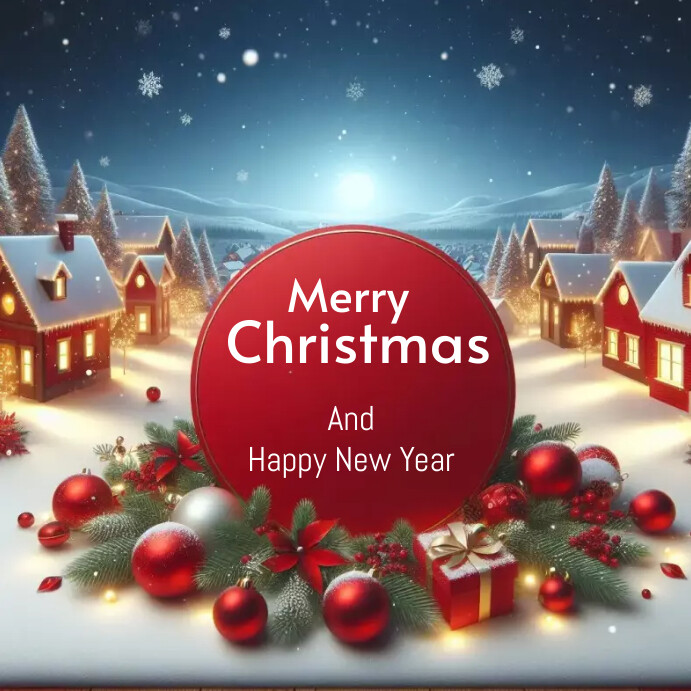 Merry Christmas Instagram post template | PosterMyWall