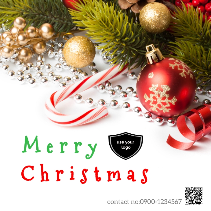 Merry Christmas Instagram post. Template | PosterMyWall
