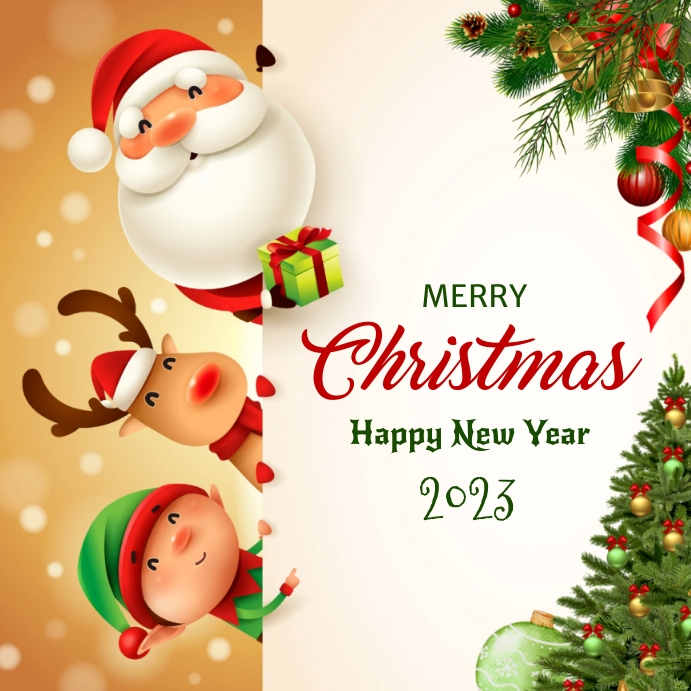 Merry Christmas Instagram Post. Template | PosterMyWall