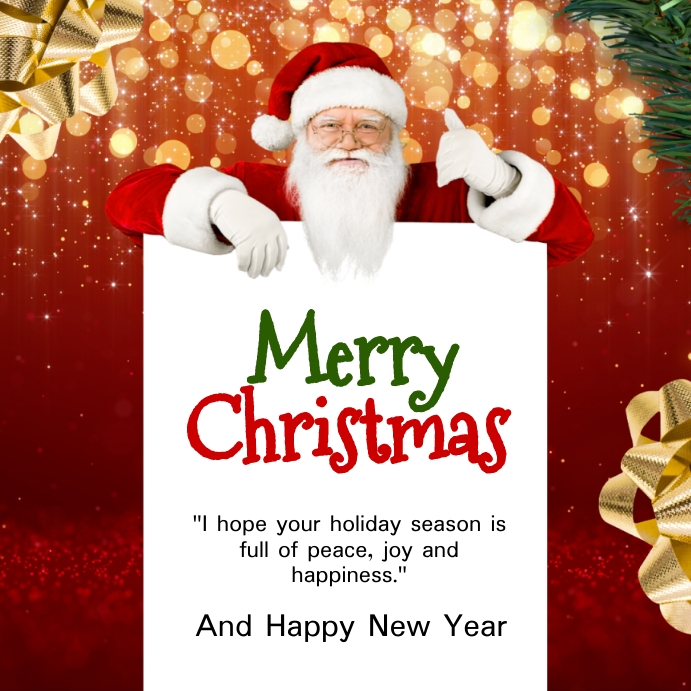 Merry Christmas Instagram Post. Template | PosterMyWall
