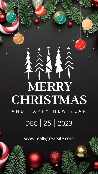 merry christmas instagram story Template | PosterMyWall