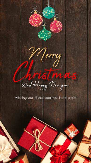 Merry Christmas Instagram Story Template | PosterMyWall
