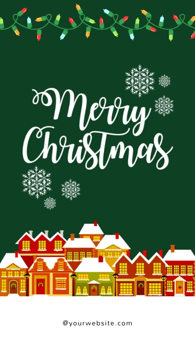 Merry Christmas Instagram Story Template | PosterMyWall