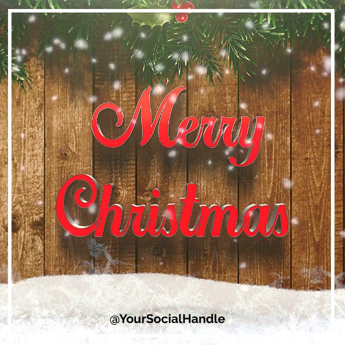 Merry Christmas Instagram Video Post Template | PosterMyWall