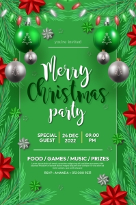 Christmas Invitation Card Template | PosterMyWall