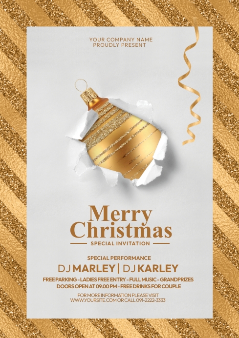 Merry Christmas Invitation Template | PosterMyWall