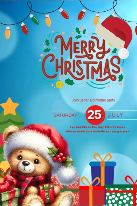 Merry Christmas Invitation Template | PosterMyWall