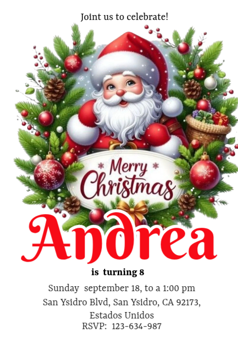 merry christmas invitation Template | PosterMyWall