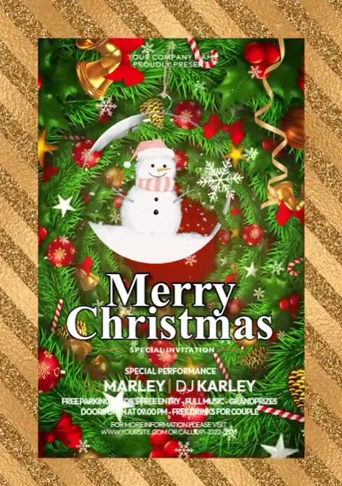 Merry Christmas Invitation Template | PosterMyWall