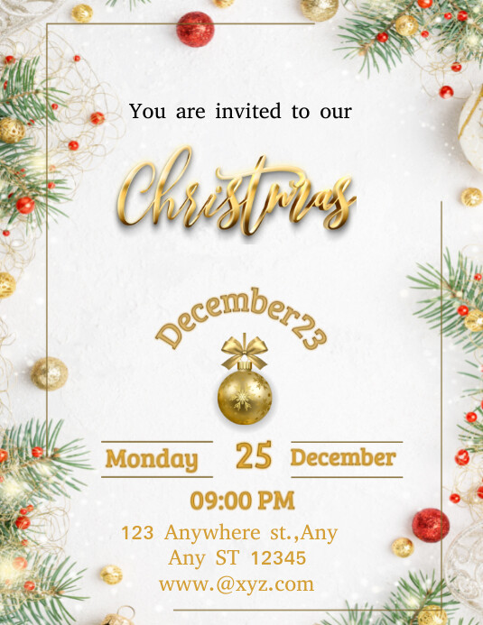 Merry Christmas invitation templates | PosterMyWall