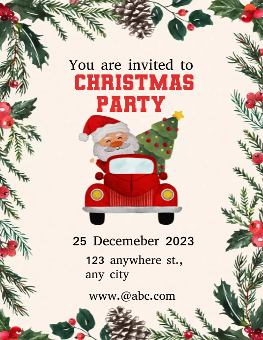 Merry Christmas invitation templates | PosterMyWall
