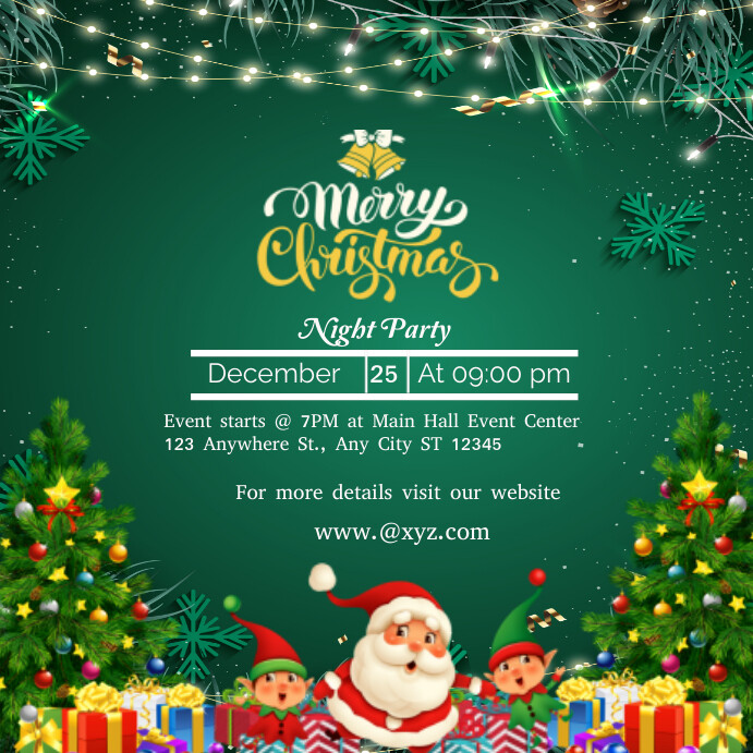 Merry Christmas invitation templates | PosterMyWall