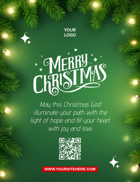 Merry Christmas light flyer Template | PosterMyWall