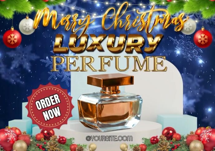 Copy of Merry Christmas Luxury Perfume | PosterMyWall
