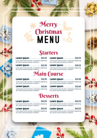 Merry Christmas Menu Ads Template | PosterMyWall