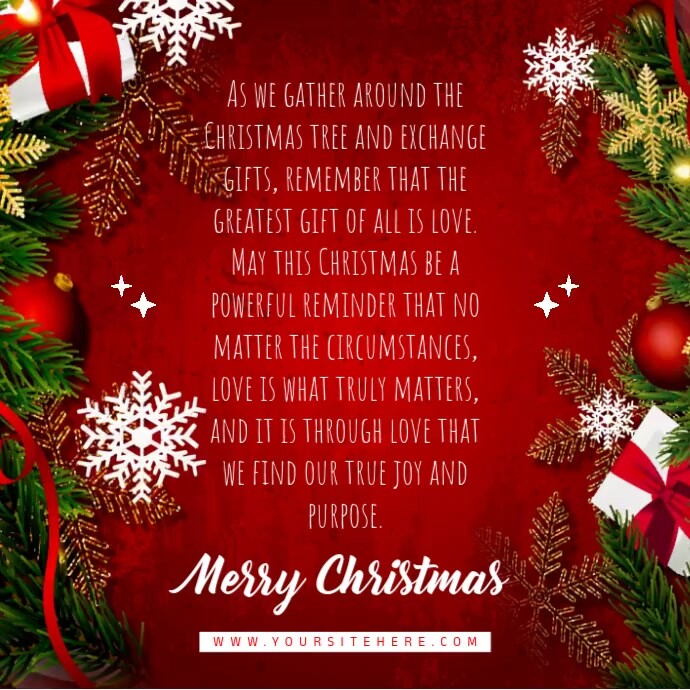 merry christmas message video Template | PosterMyWall