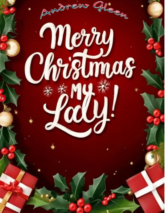 Merry Christmas My Lady Design Template | PosterMyWall