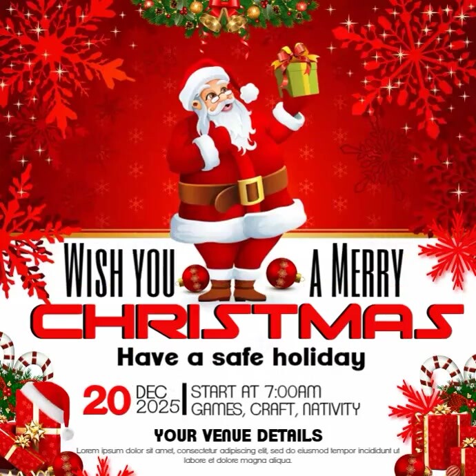 Merry Christmas Night Holiday Ads Template | PosterMyWall