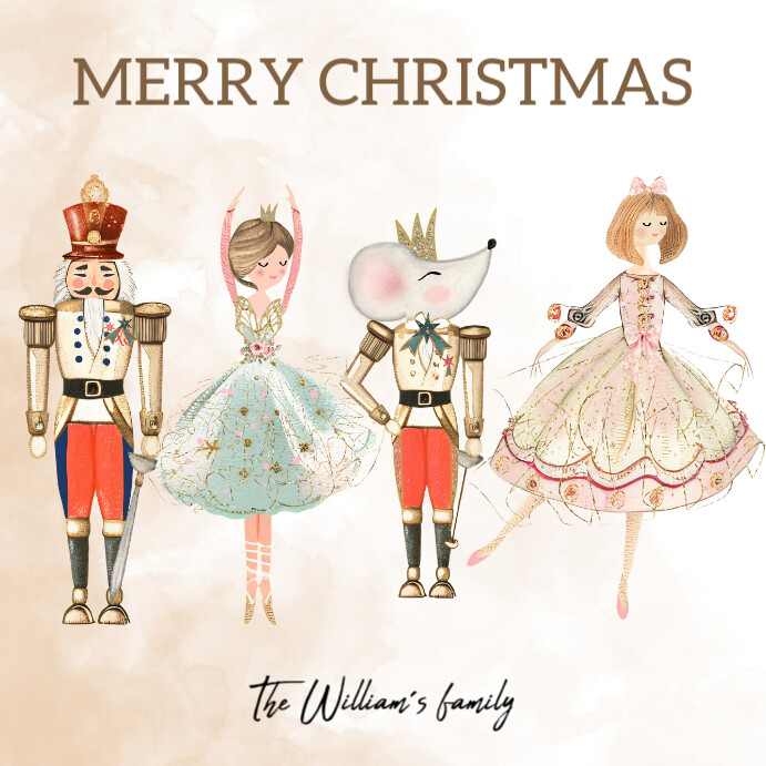 Merry Christmas Nutcracker tags Template | PosterMyWall