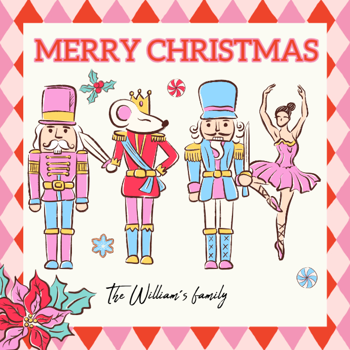 Merry Christmas Nutcracker tags Template | PosterMyWall