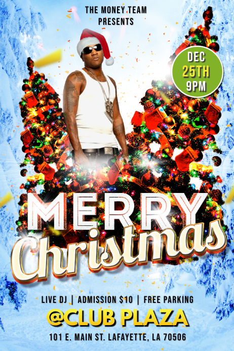 MERRY CHRISTMAS PARTY CLUB FLYER TEMPLATE | PosterMyWall