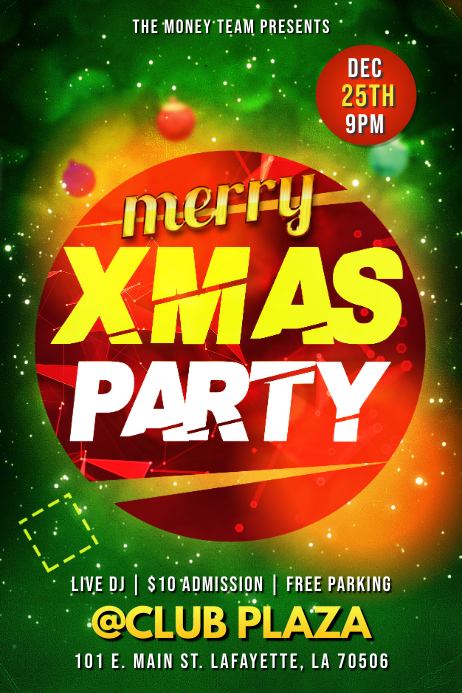MERRY CHRISTMAS PARTY CLUB FLYER TEMPLATE | PosterMyWall