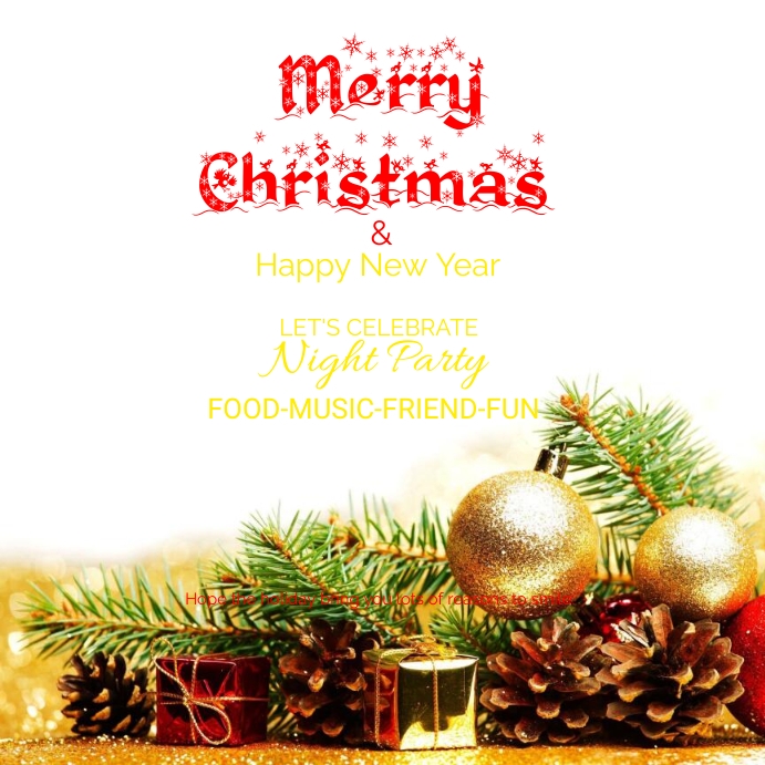 Merry Christmas Party Template | PosterMyWall