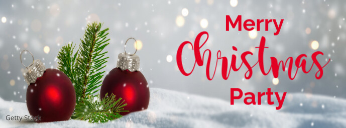 Merry Christmas Party Facebook Cover Photo Template | PosterMyWall
