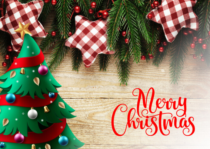 Merry Christmas post card Template | PosterMyWall