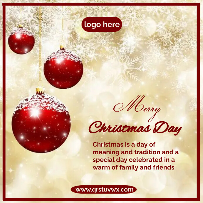 Merry christmas post/Celebration post Template | PosterMyWall