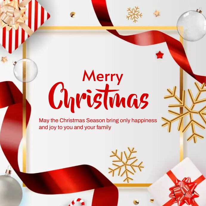 Merry Christmas post Template | PosterMyWall