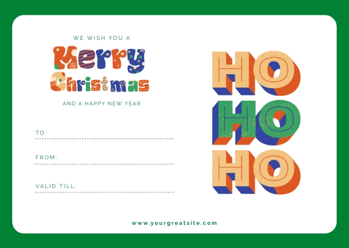 Merry Christmas Postcard Template | PosterMyWall