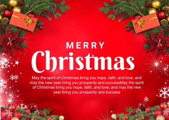 Merry Christmas Postcard Template | PosterMyWall