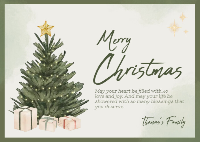 Merry Christmas Postcard Template | PosterMyWall