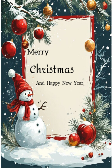 Merry Christmas poster 2024 Template | PosterMyWall